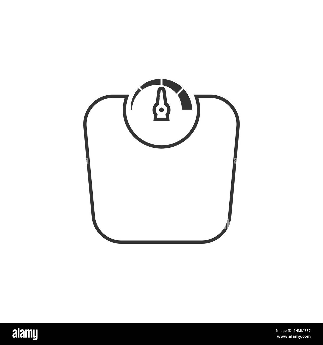 Bathroom weight scale icon in flat style. Mass measurement vector ...