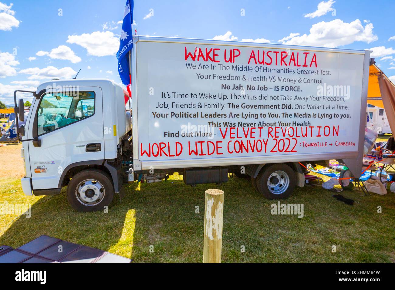 The 'Convoy to Canberra' coronavirus protest held on Capital Hill ...