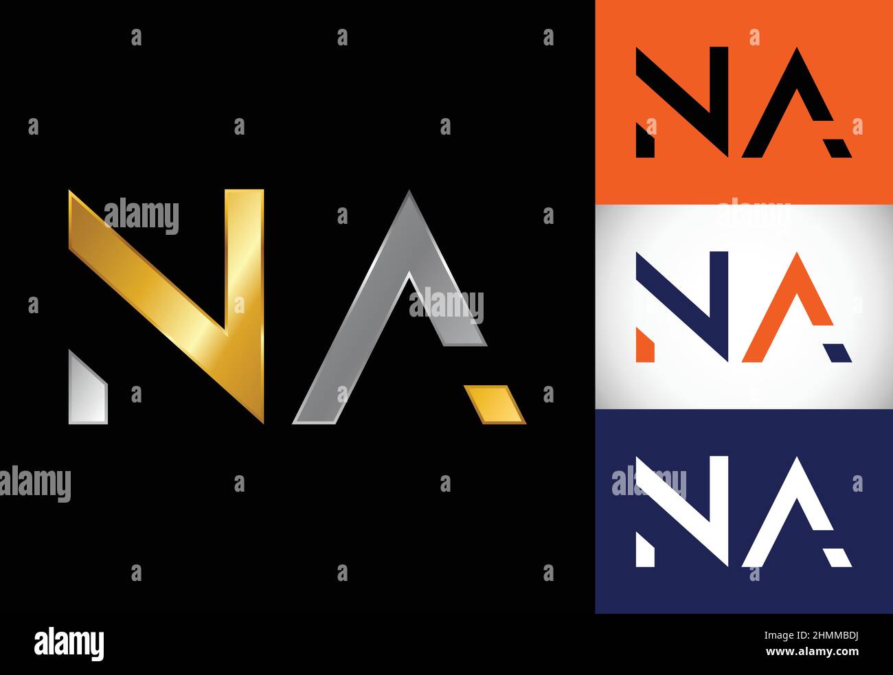 Initial Letter N A Logo Design Vector. Graphic Alphabet Symbol For ...
