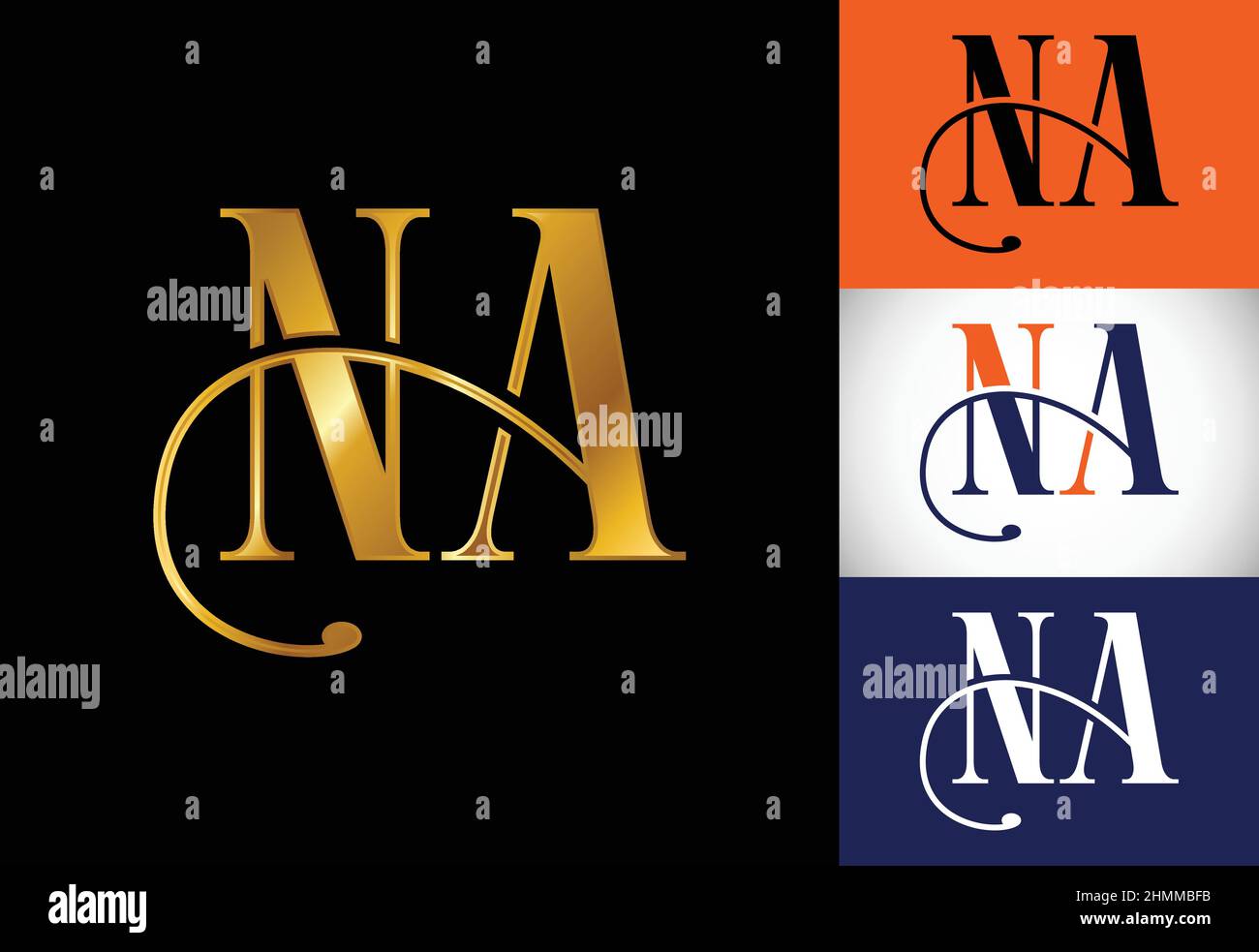 Initial Letter N A Logo Design Vector. Graphic Alphabet Symbol For ...