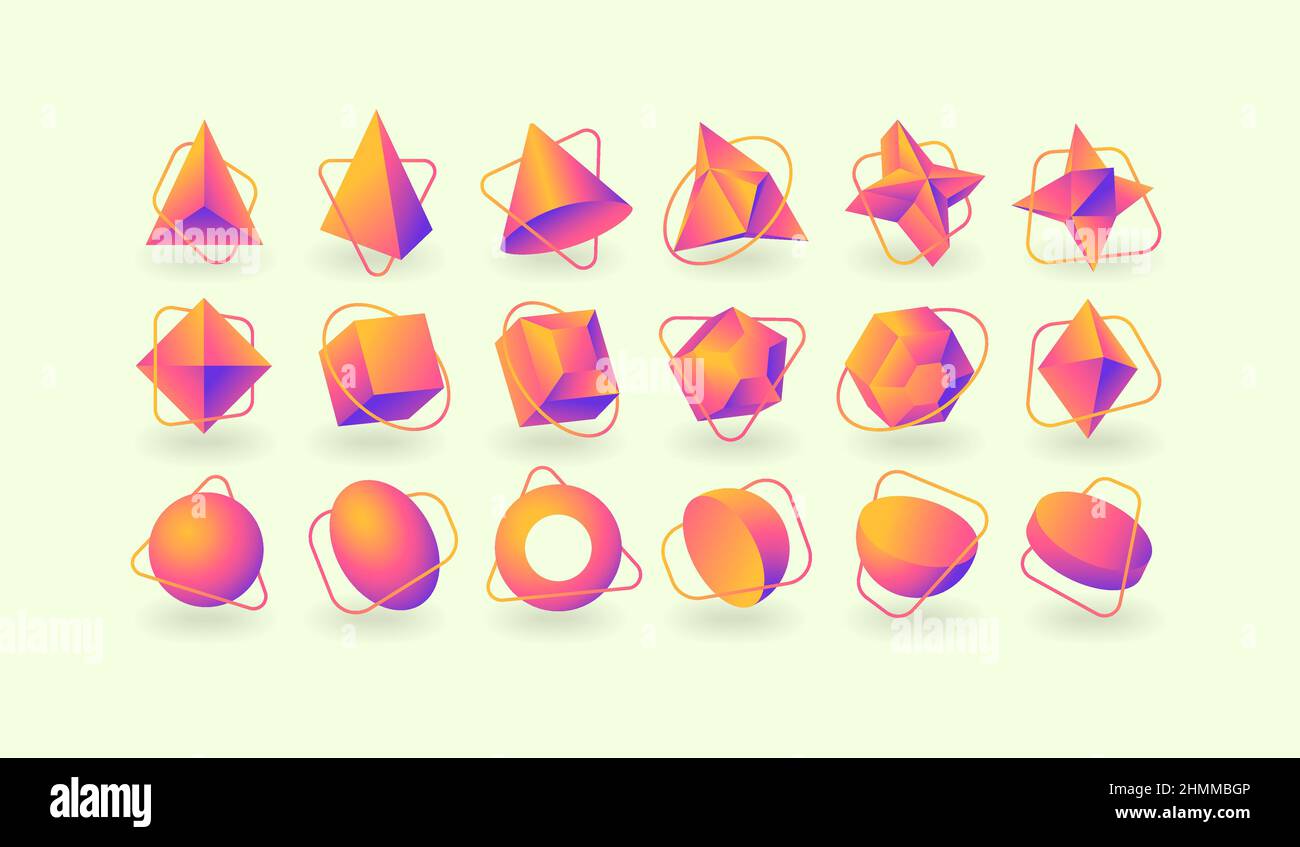 Gradient volumetric forms hi-res stock photography and images - Alamy