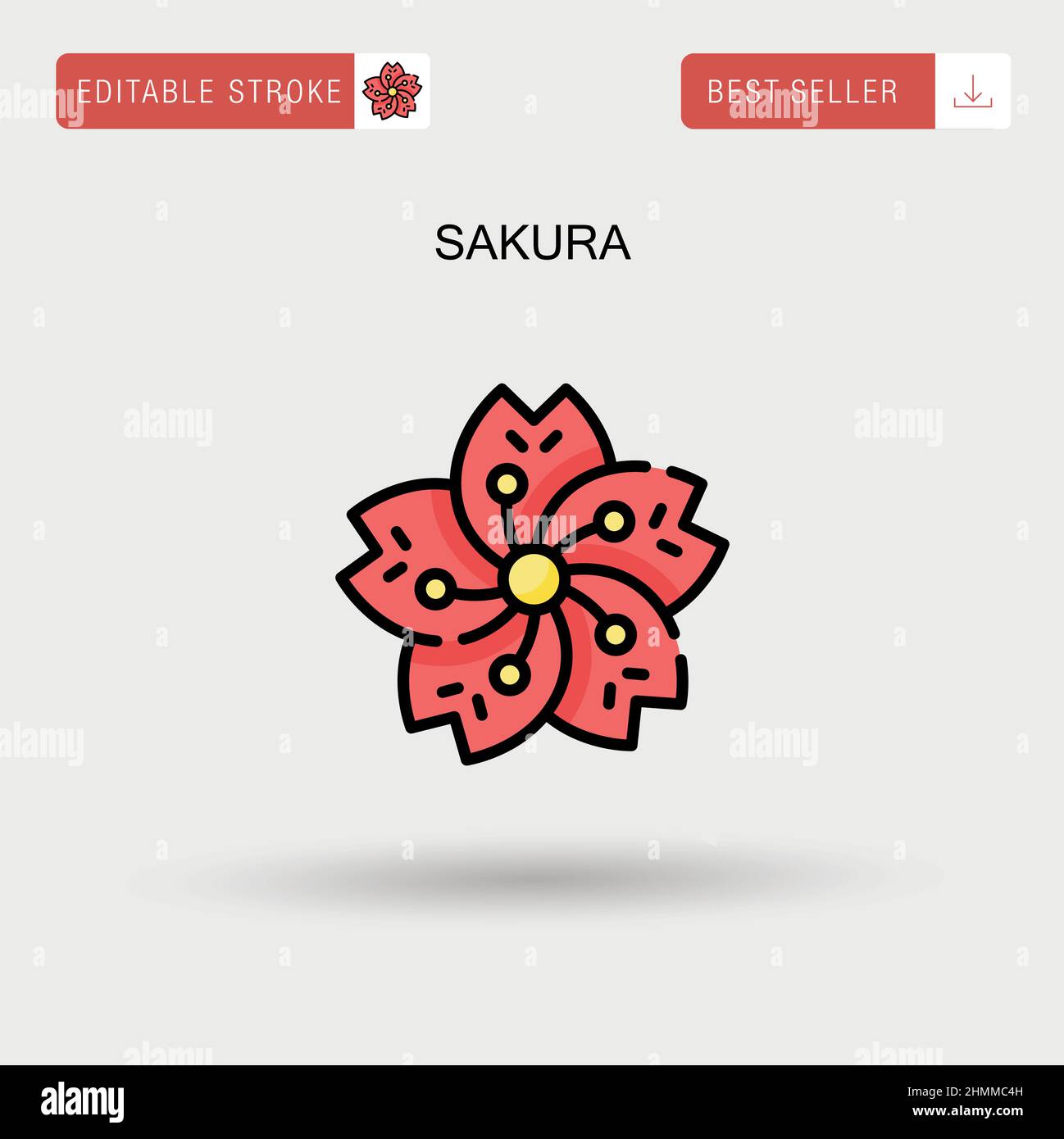 Fresh springtime sakura flower Stock Vector Images - Alamy