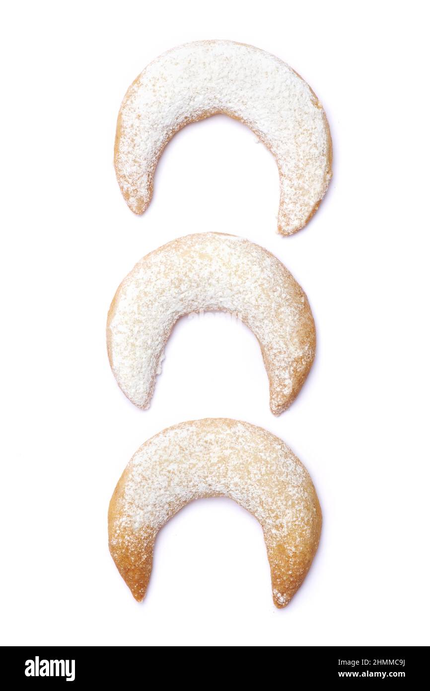 Traditional German or Austrian Vanillekipferl vanilla kipferl cookies ...