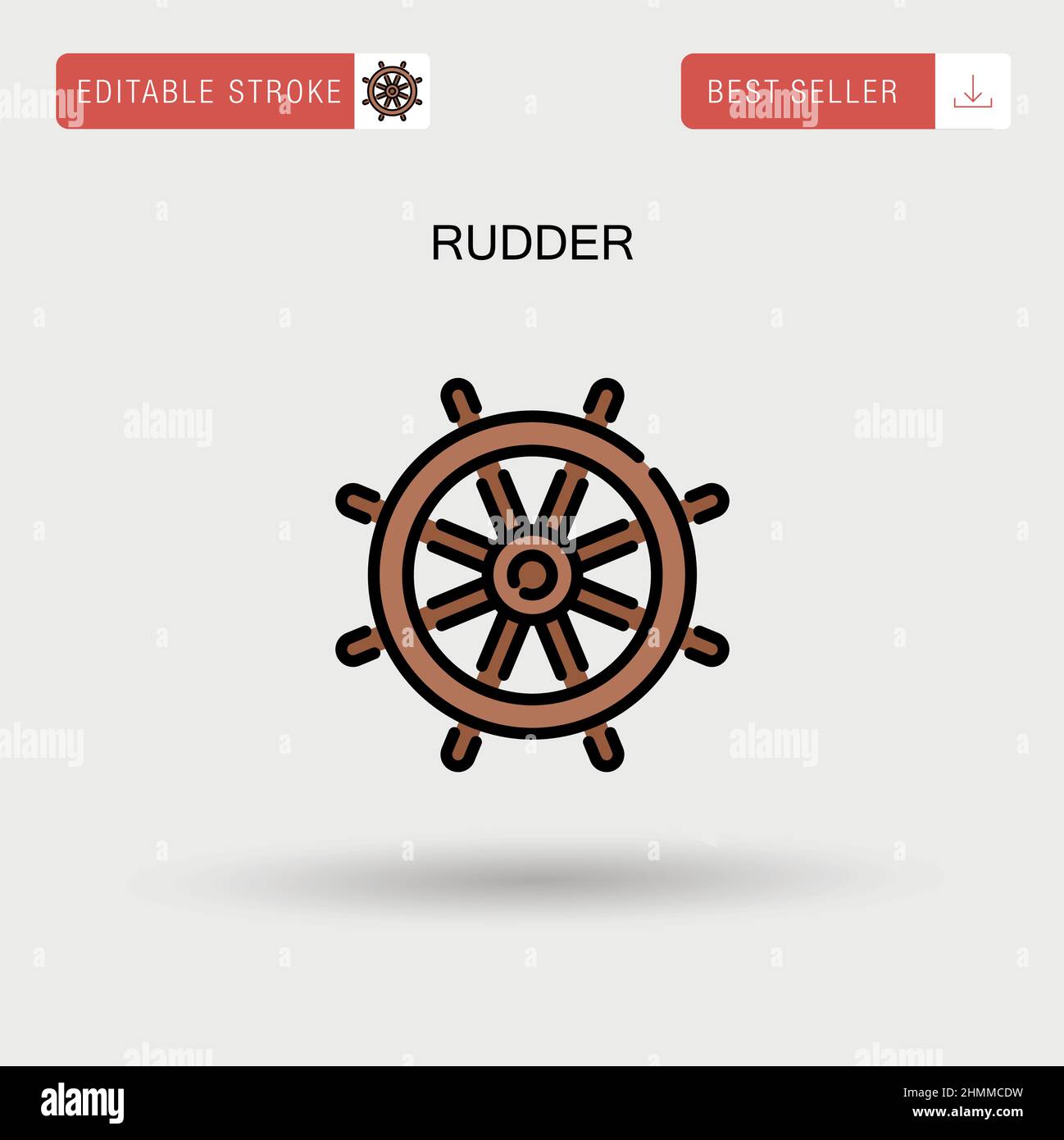 Rudder Simple vector icon Stock Vector Image & Art - Alamy