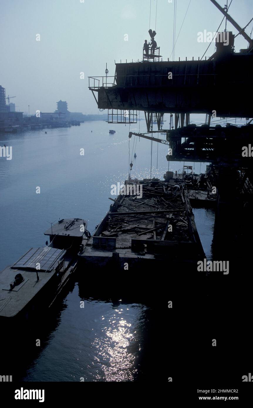 a Highway bridge construction at the ganjiang river in the City of ...