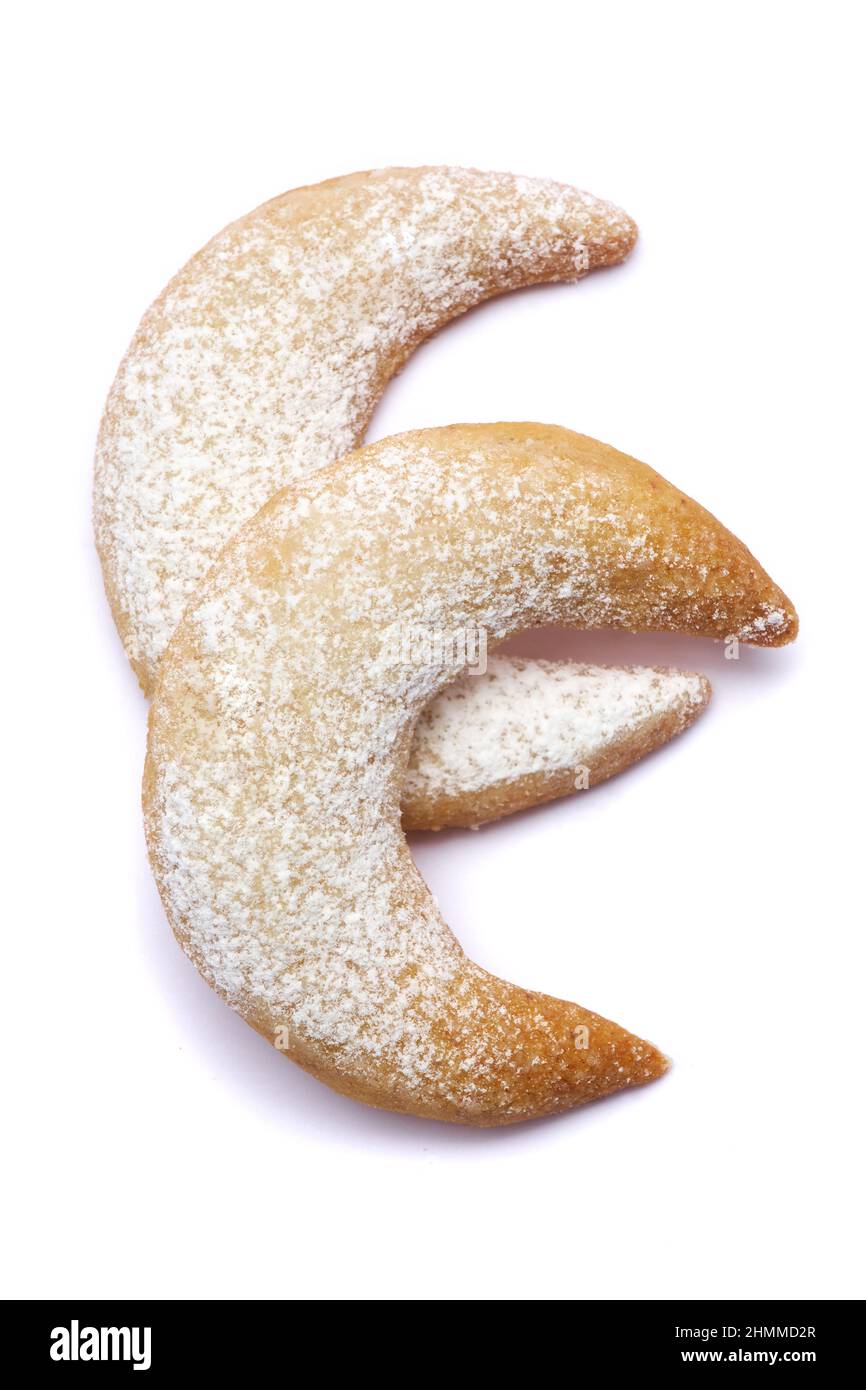 Traditional German or Austrian Vanillekipferl vanilla kipferl cookies ...