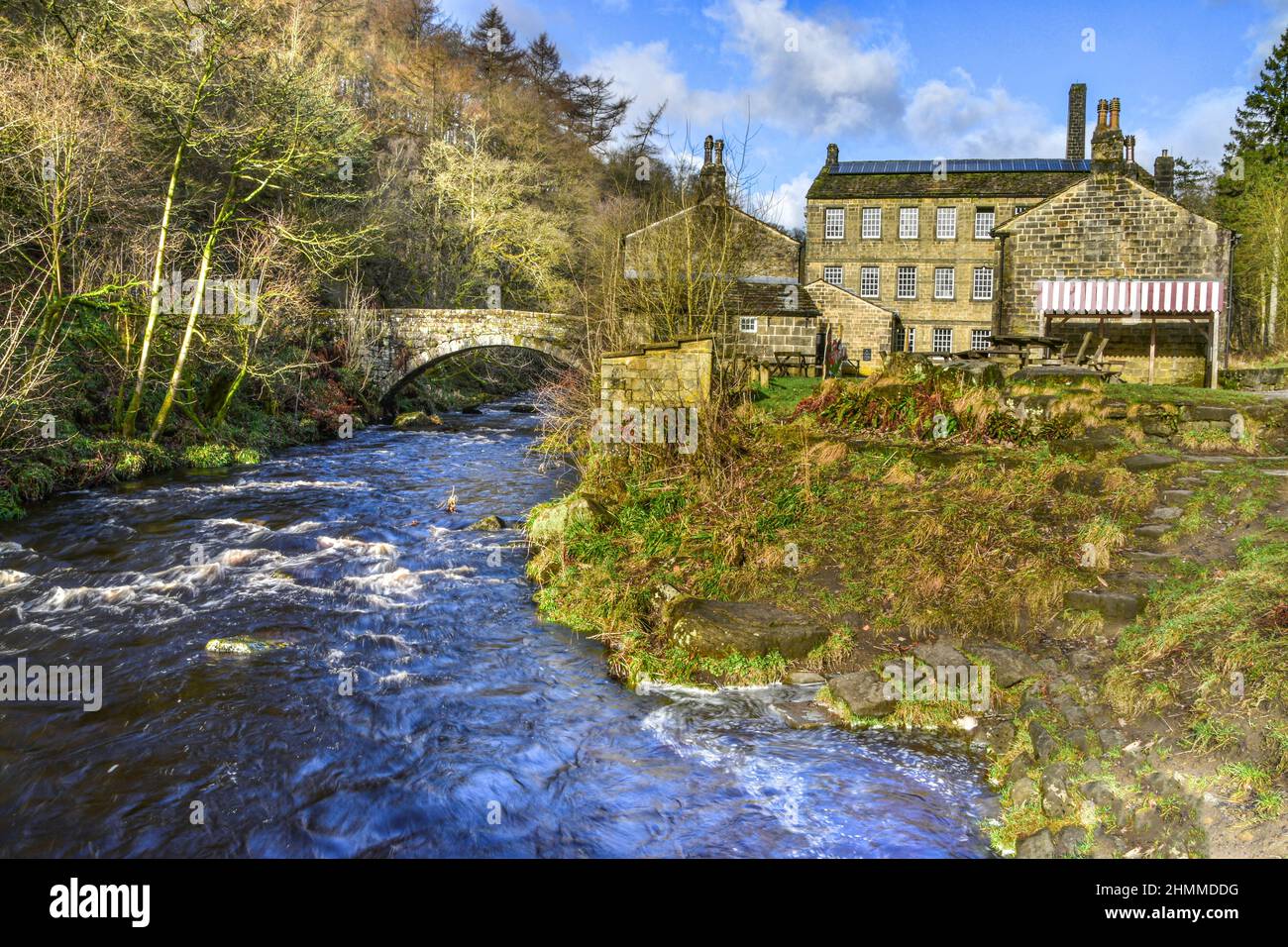Gibson Mill, Hardcastle Crags, Hebden Bridge, West Yorkshire Stock ...