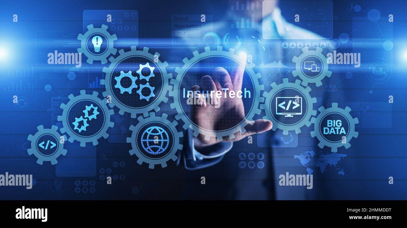 Colored applications icons and graphs on virtual screen. Business ...