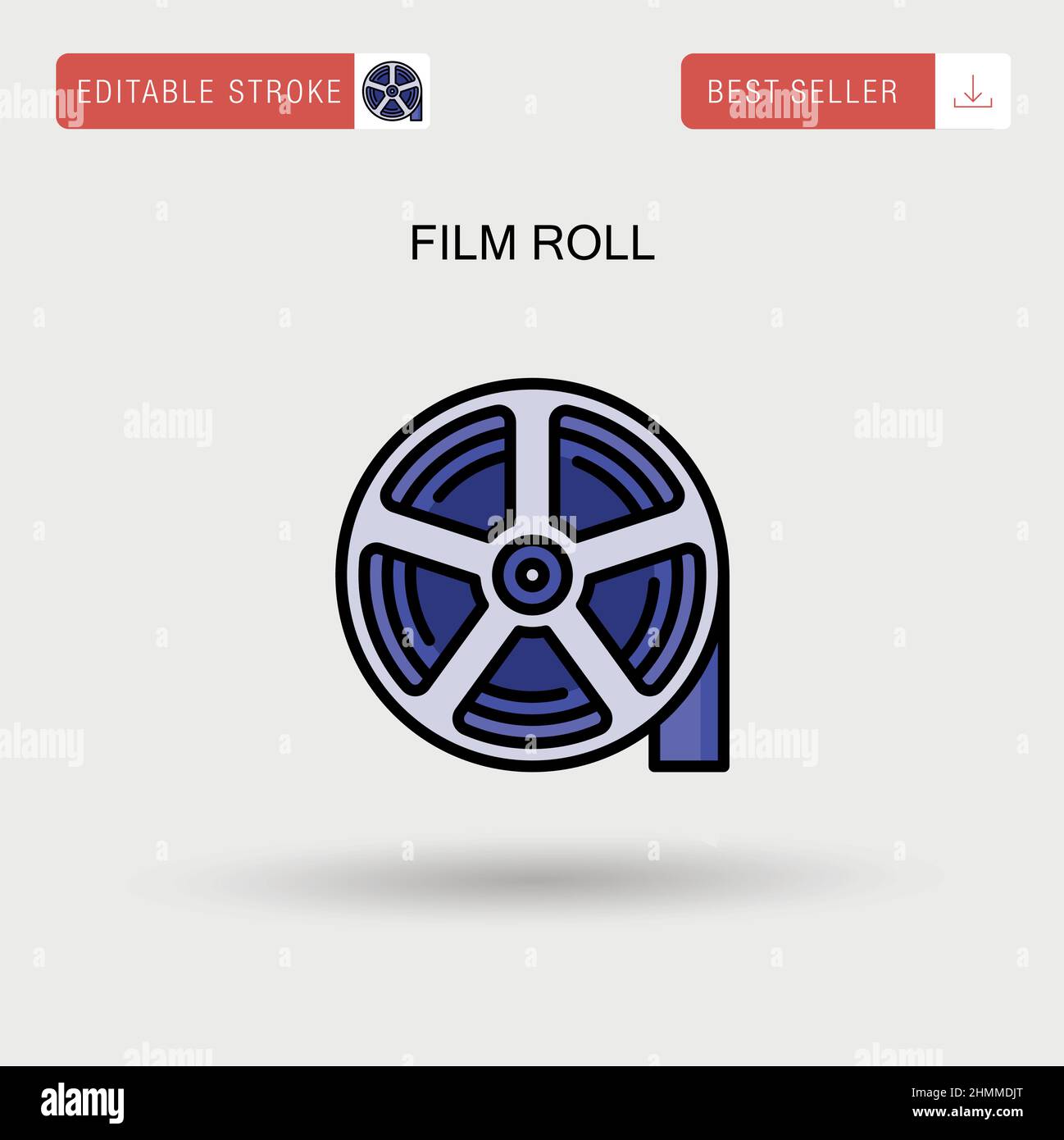 Film roll icon hi-res stock photography and images - Alamy