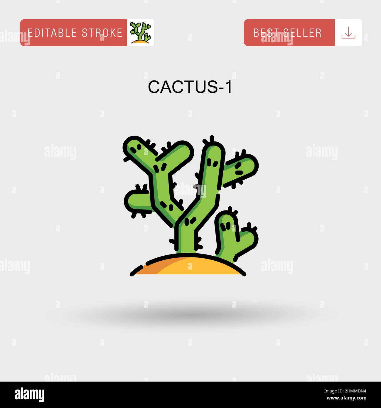 Cactus-1 Simple vector icon Stock Vector Image & Art - Alamy