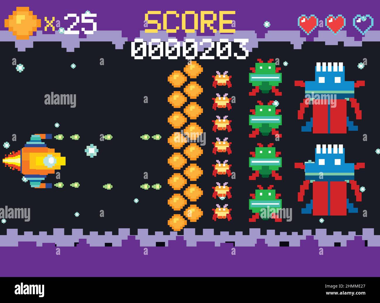 Space game user interface template illustration Stock Vector Image ...