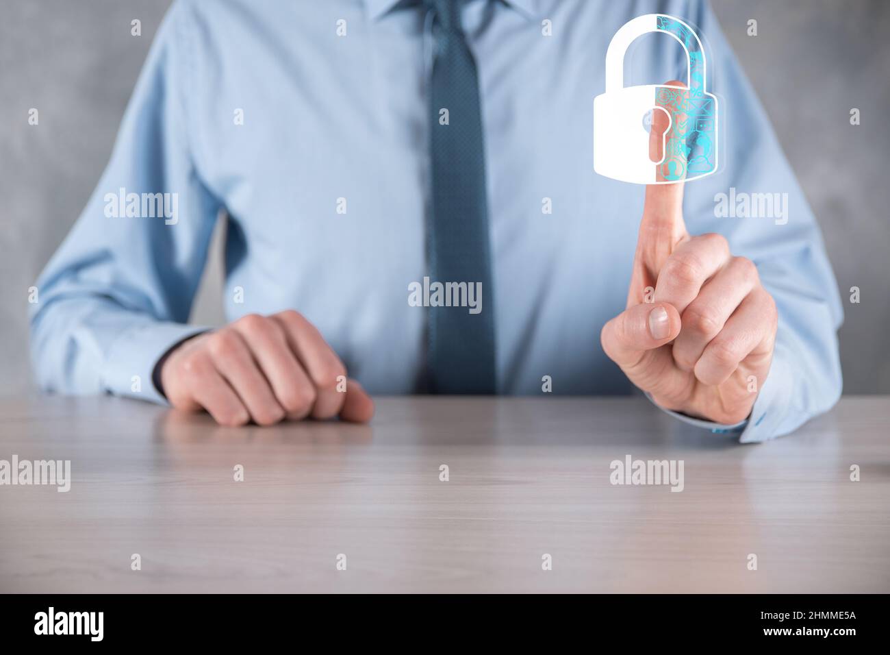 Cyber Security Network Padlock Icon And Internet Technology Networking