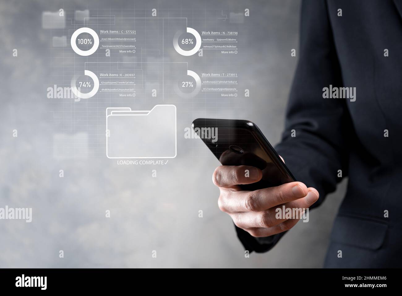 Business developer hand using board framework on virtual modern ...