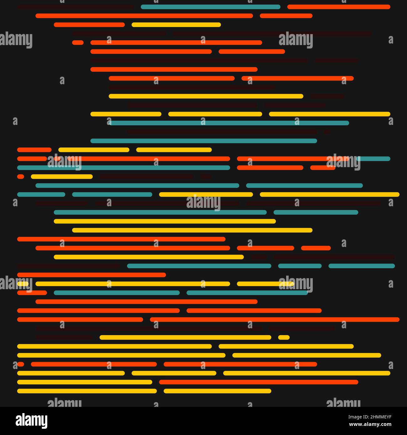 Cartoon coding simulated lines vector illustration Stock Vector Image ...