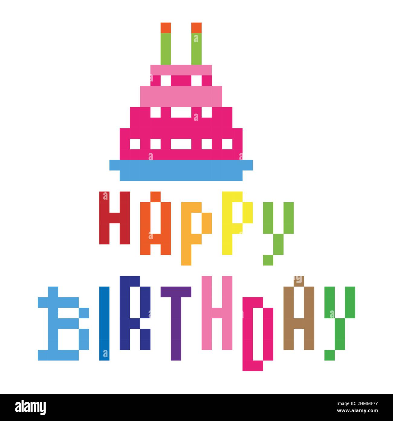 Happy birthday sticker Cut Out Stock Images & Pictures - Alamy