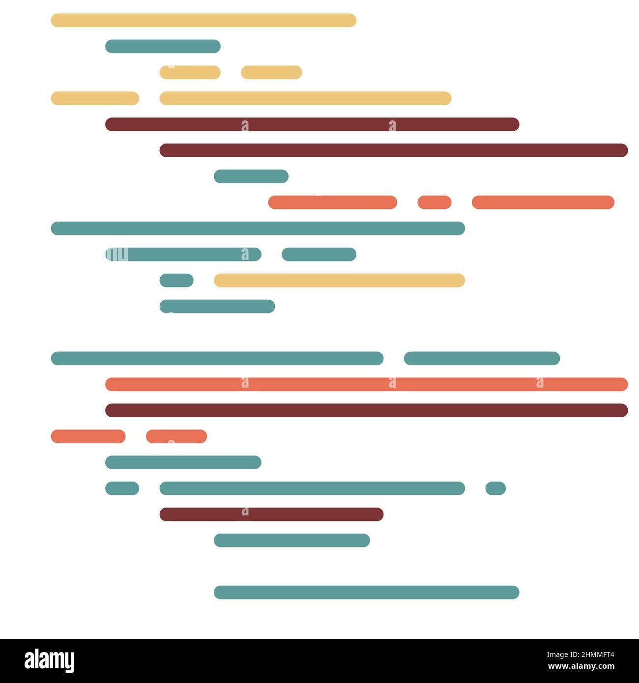 Cartoon coding simulated lines vector illustration Stock Vector Image ...