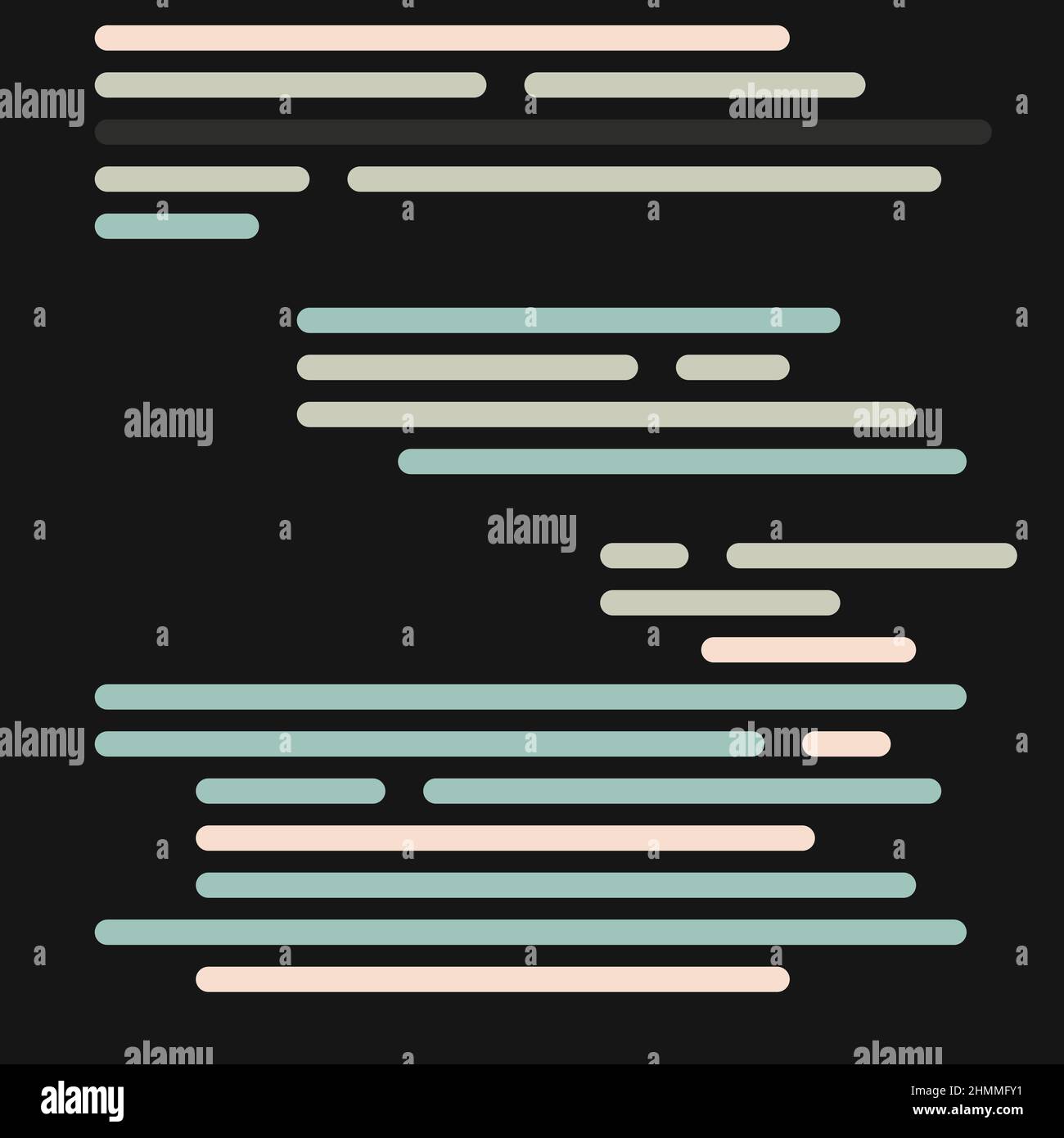 Cartoon coding simulated lines vector illustration Stock Vector Image ...