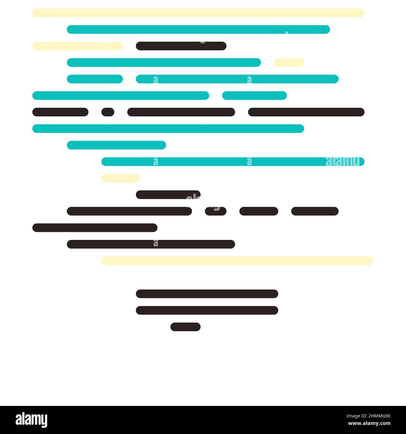 Cartoon coding simulated lines vector illustration Stock Vector Image ...