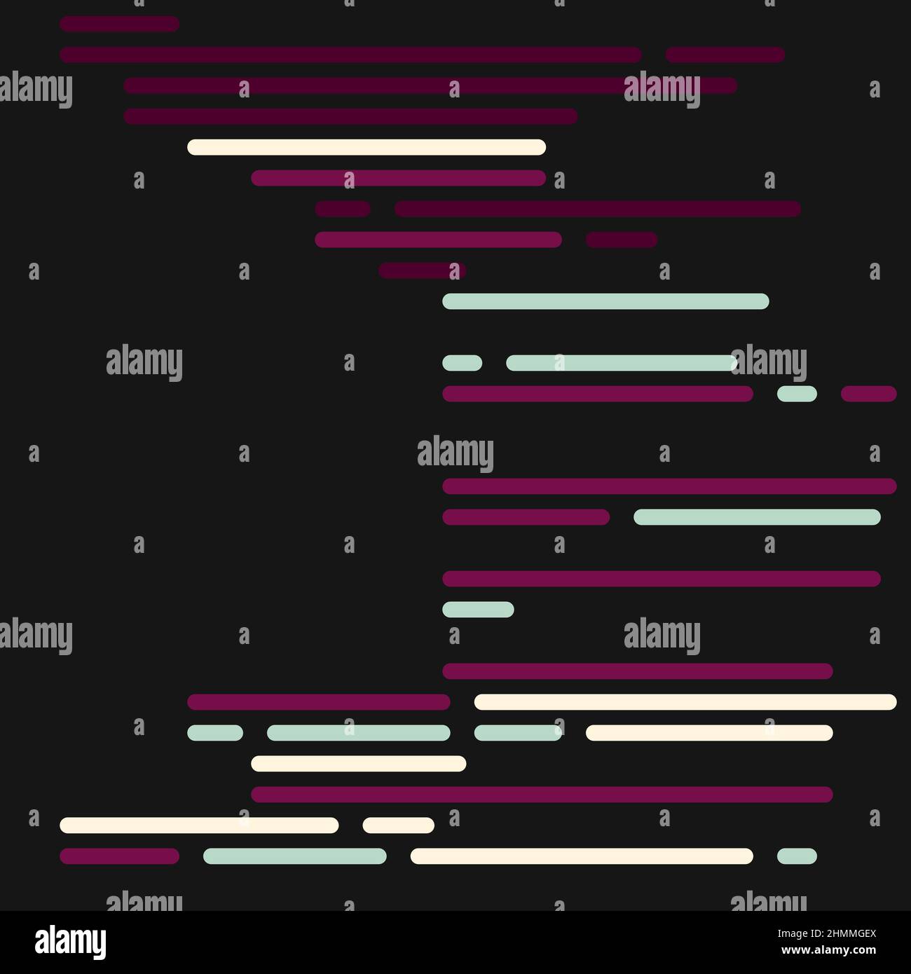 Cartoon coding simulated lines vector illustration Stock Vector Image ...