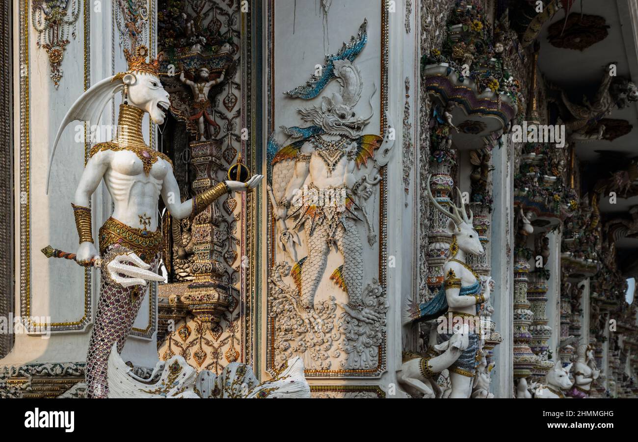 Bangkok, Thailand. Feb - 10, 2022 : Elaborate sculptures of monster is ...