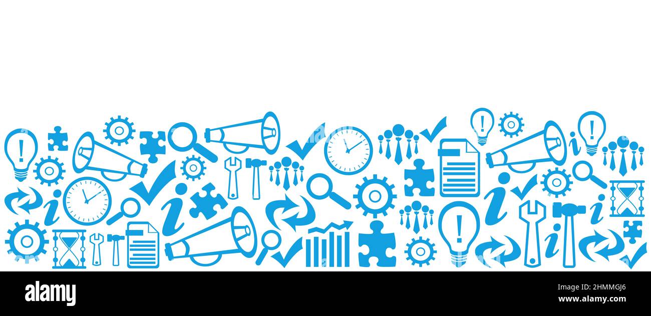 Business Symbols Blue Bottom Texture Background Stock Photo - Alamy