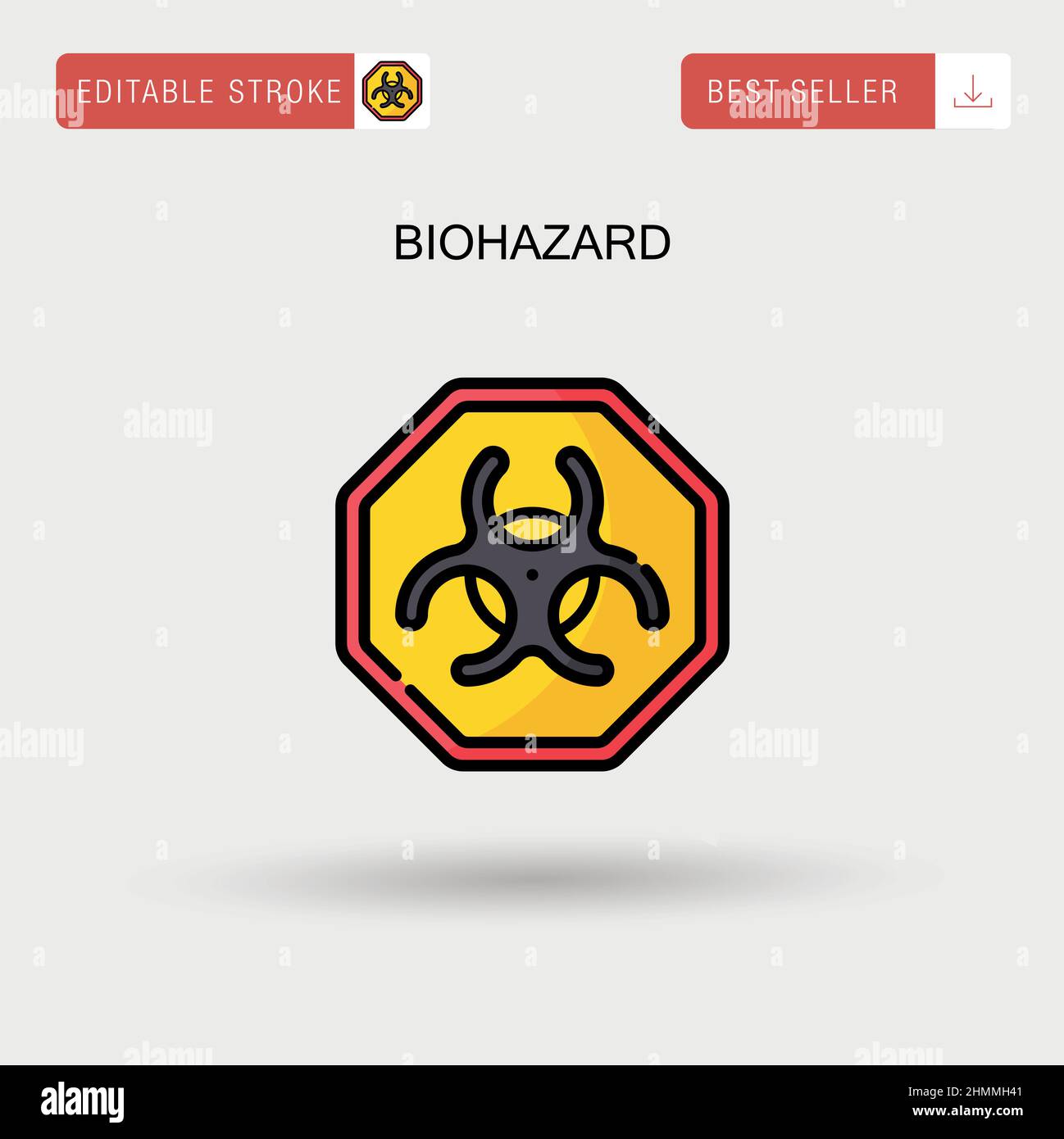 Biohazard Simple vector icon Stock Vector Image & Art - Alamy