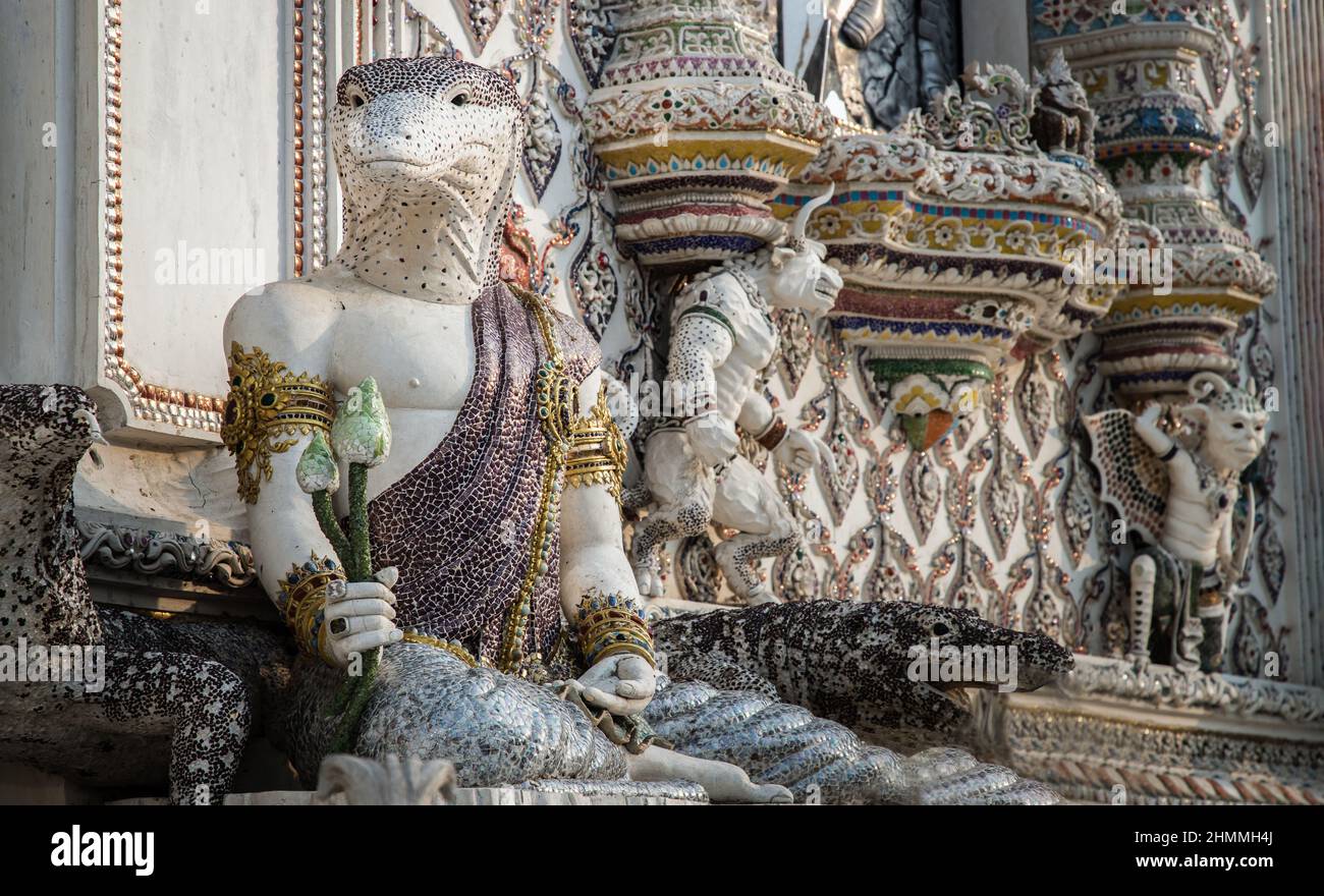 Bangkok, Thailand. Feb - 10, 2022 : Elaborate sculptures of monster is ...