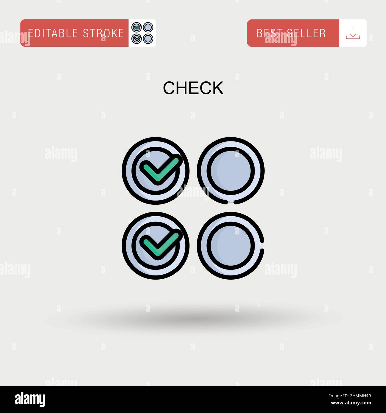 Check Simple vector icon Stock Vector Image & Art - Alamy