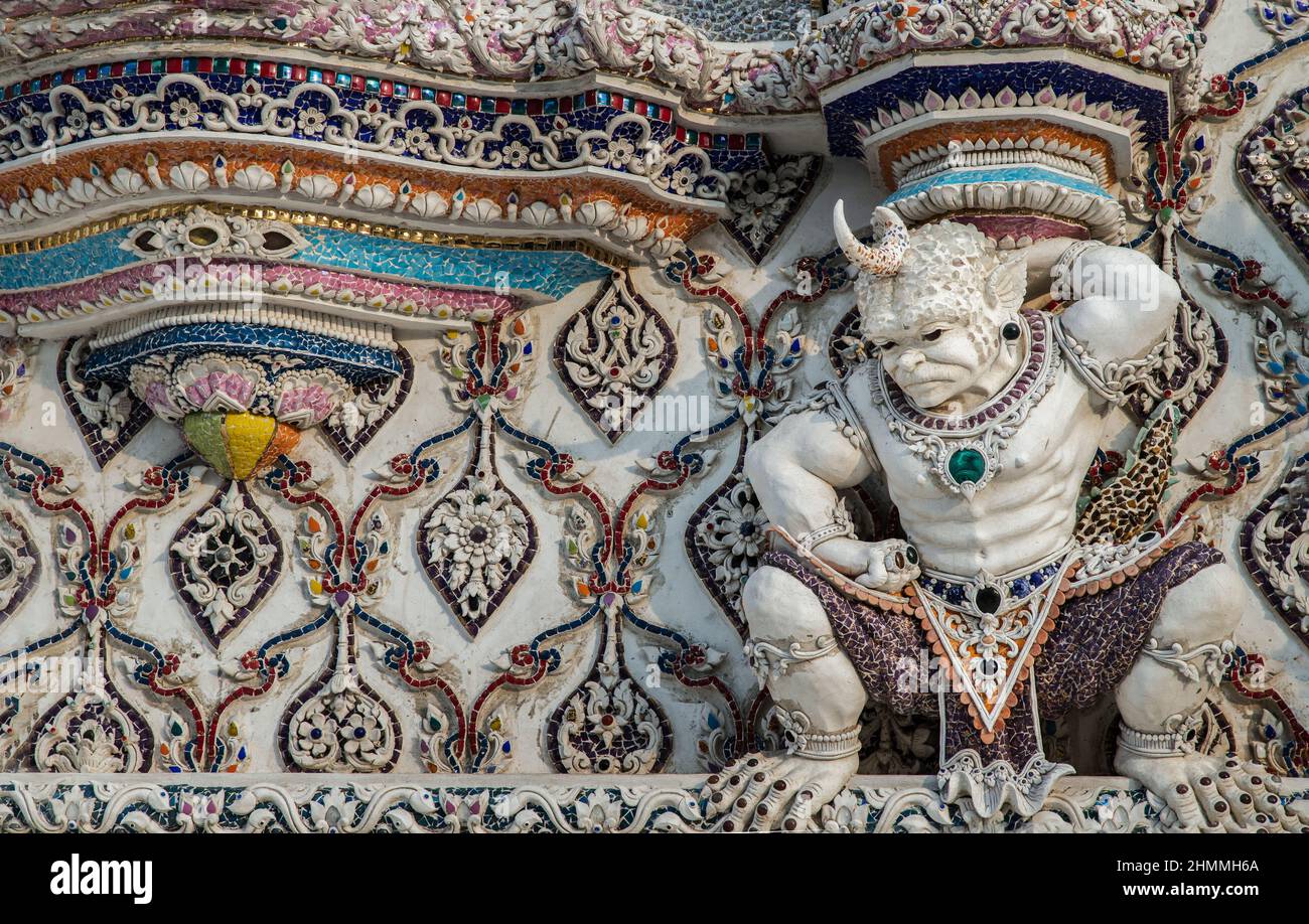 Bangkok, Thailand. Feb - 10, 2022 : Elaborate sculptures of monster is ...