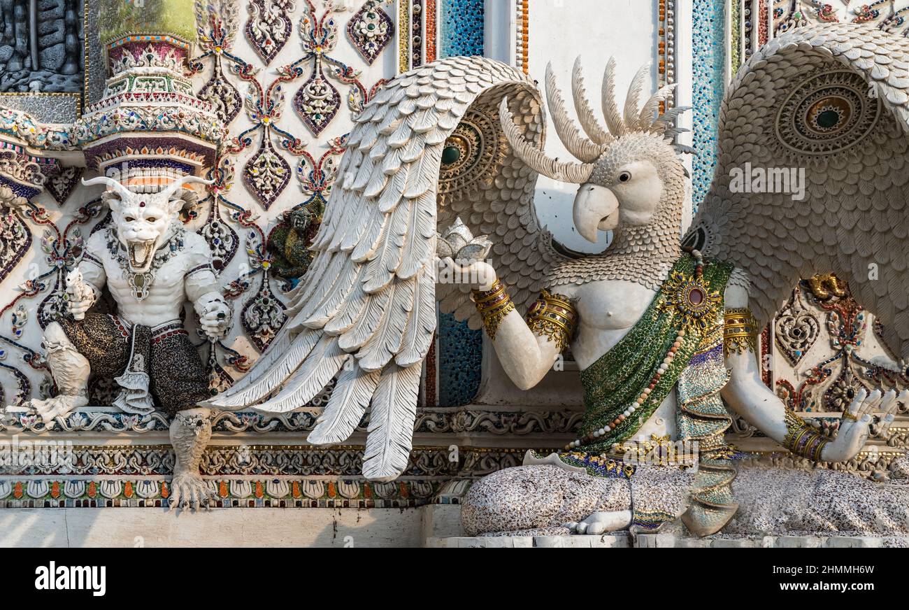 Bangkok, Thailand. Feb - 10, 2022 : Elaborate sculptures of monster is ...