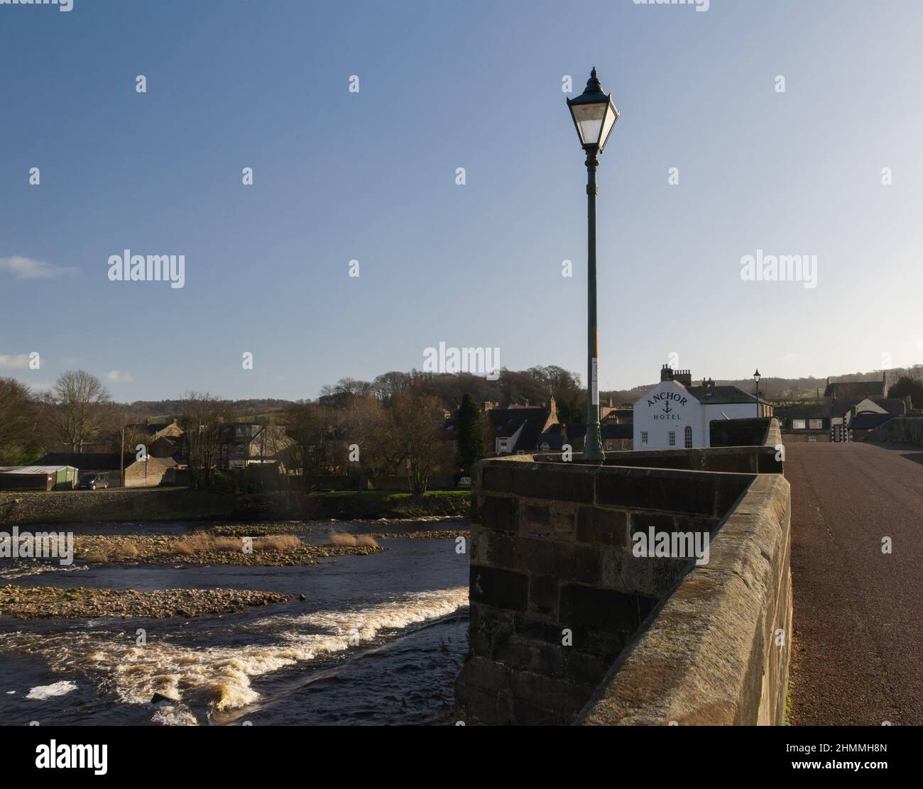 Haydon Bridge, a village on the River Tyne in Northumberland, UK Stock ...