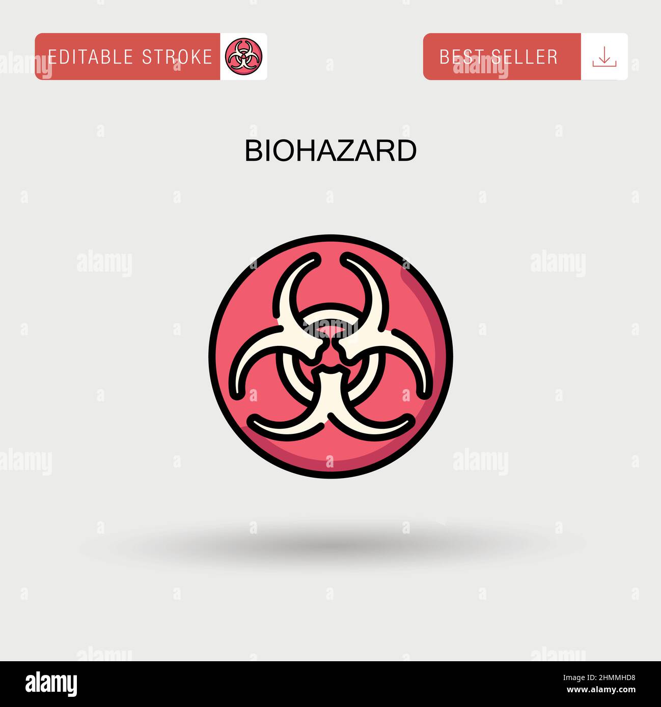 Biohazard Simple vector icon Stock Vector Image & Art - Alamy