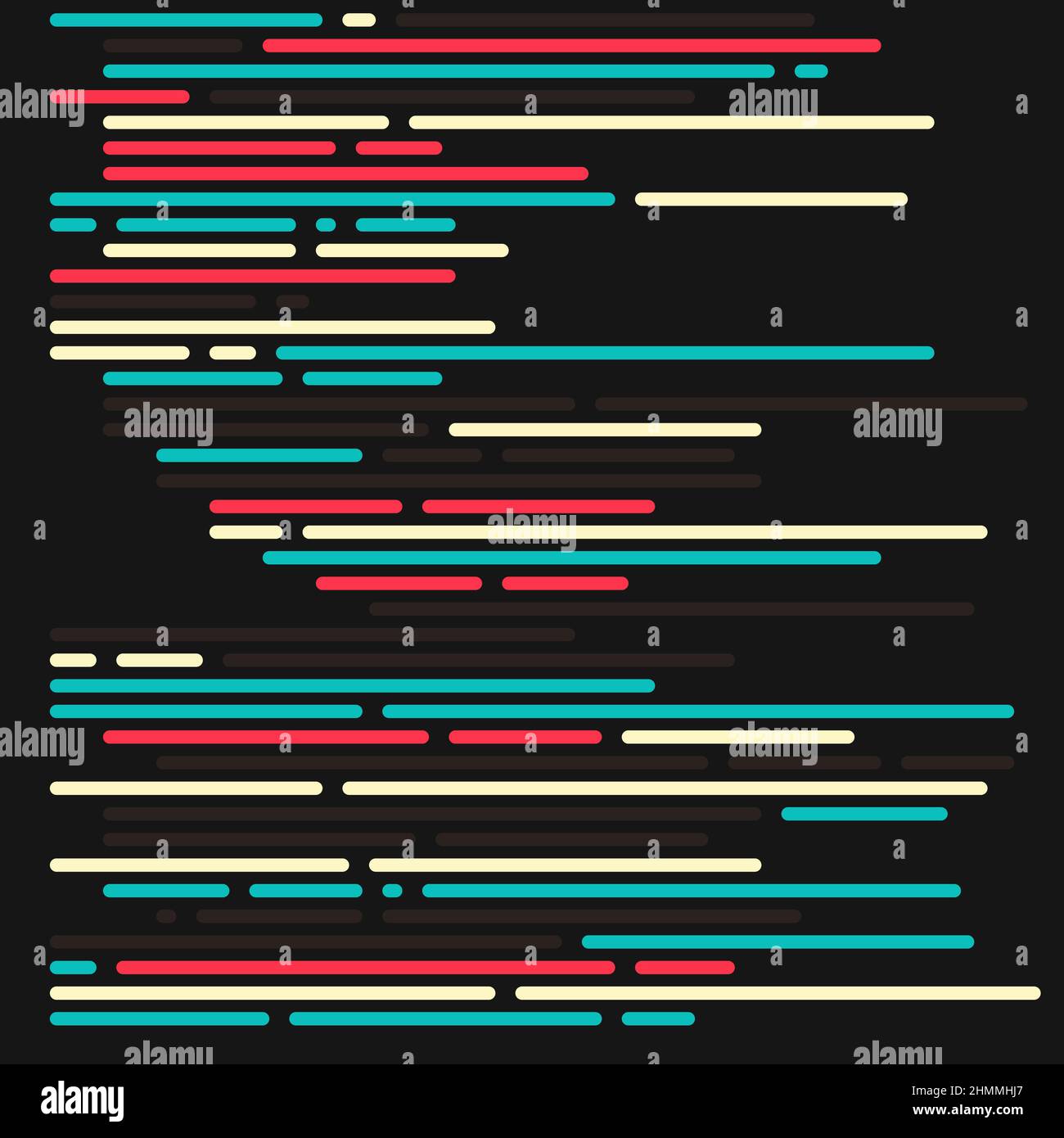 Cartoon coding simulated lines vector illustration Stock Vector Image ...