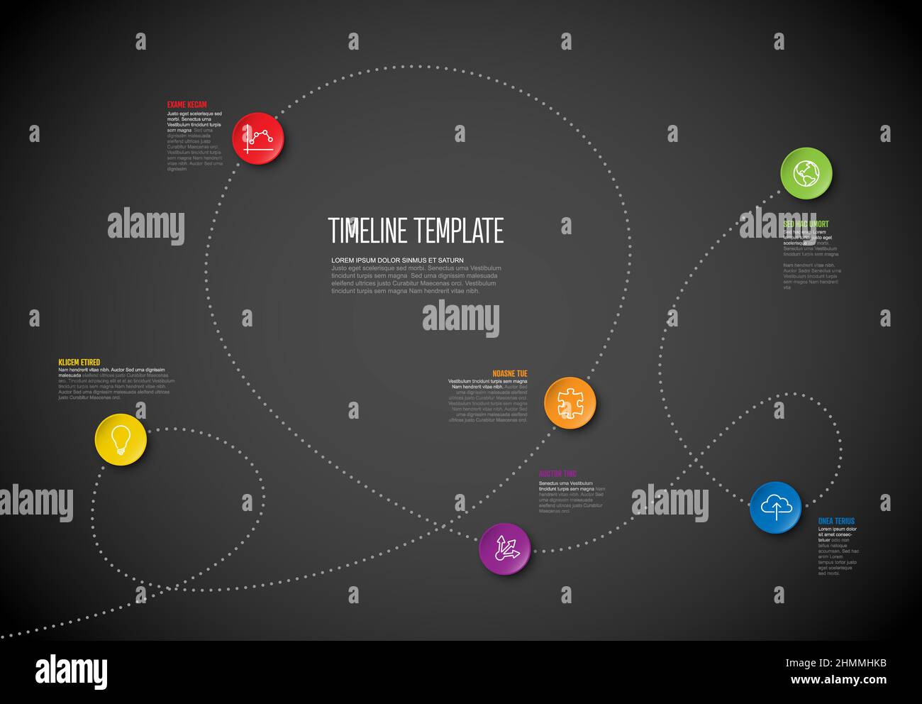 Vector Infographic timeline report template with icons and simple ...