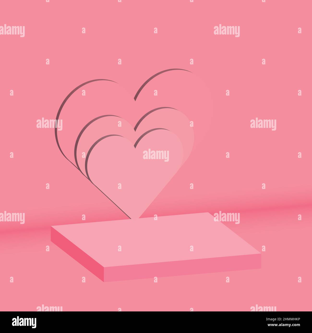 Isometric Heart Shape With Stage Stock Vector Image & Art - Alamy