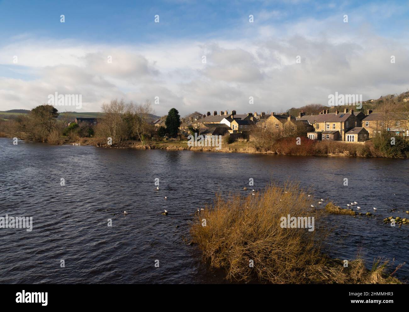 Haydon Bridge, a village on the River Tyne in Northumberland, UK Stock ...
