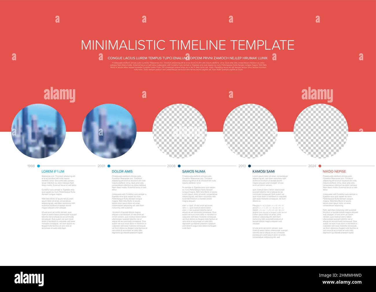 Vector Infographic simple minimalistic timeline template made from ...