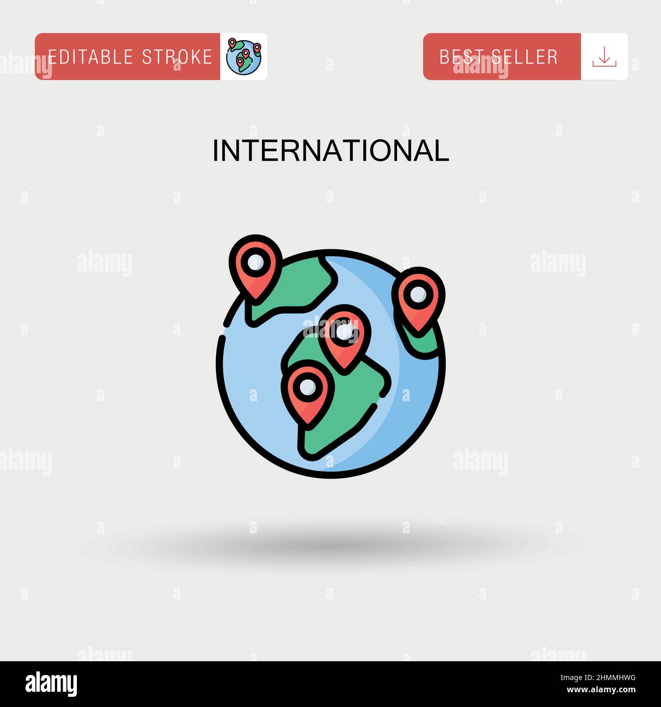 International Simple vector icon Stock Vector Image & Art - Alamy