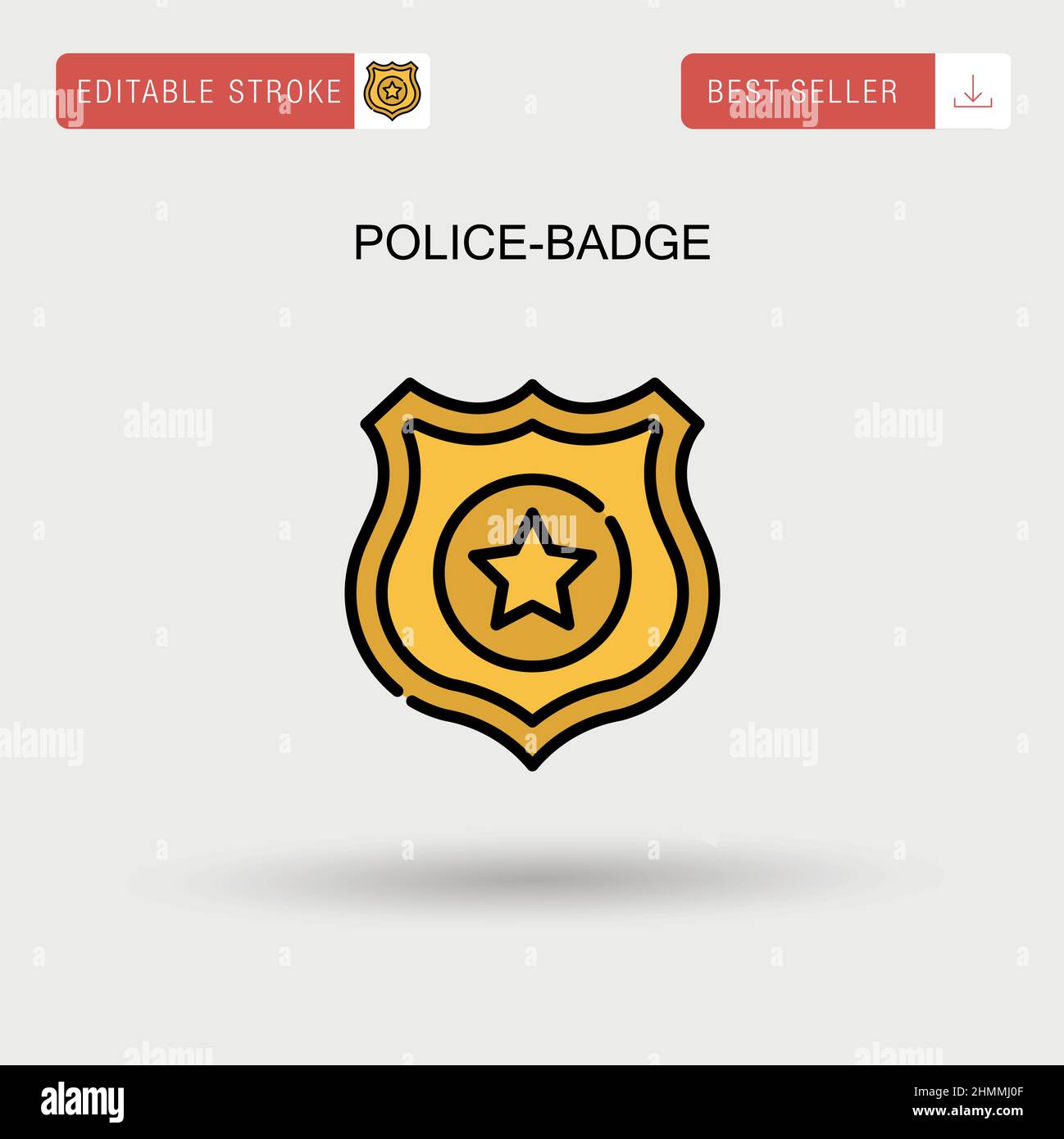 Policeman shield icon simple hi-res stock photography and images - Alamy