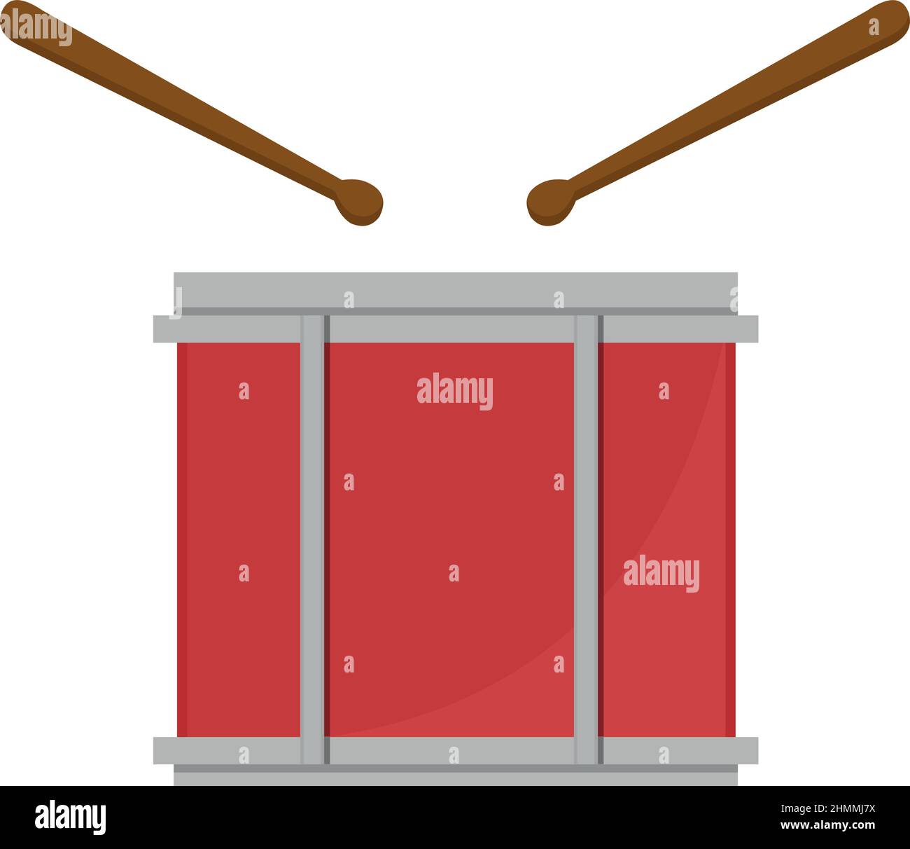 Vector illustration of drum and drumsticks Stock Vector Image & Art - Alamy