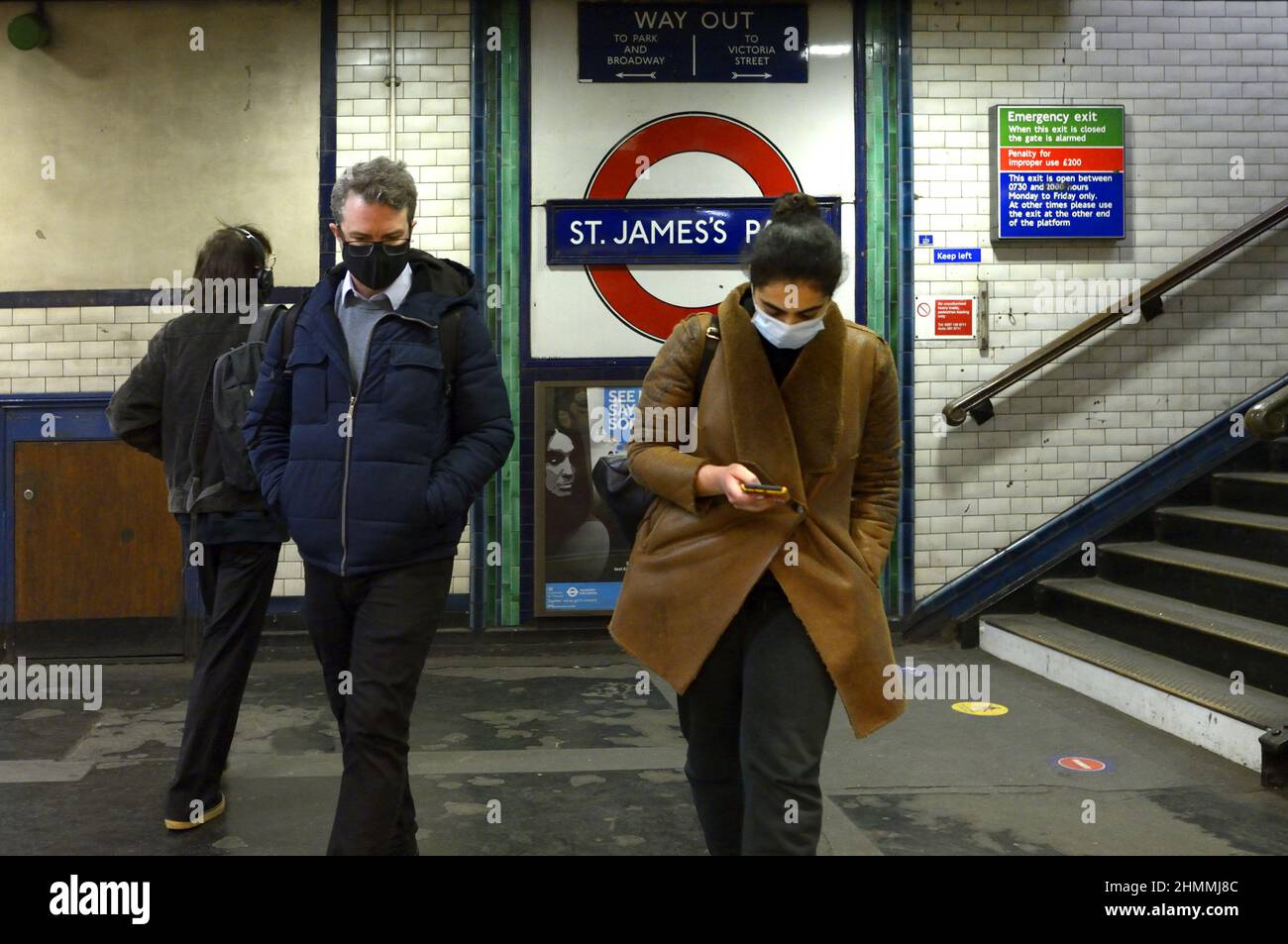 London, England, UK. London Underground: passengers wearing COVID face ...