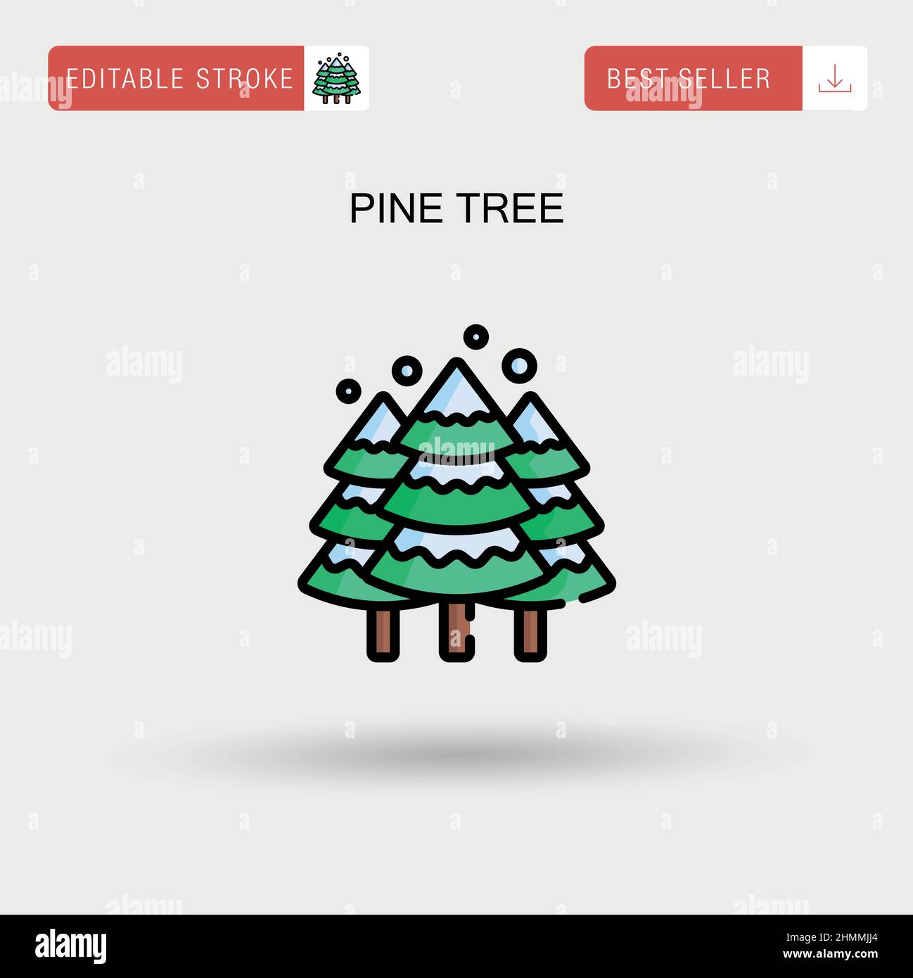 Pine tree Simple vector icon Stock Vector Image & Art - Alamy