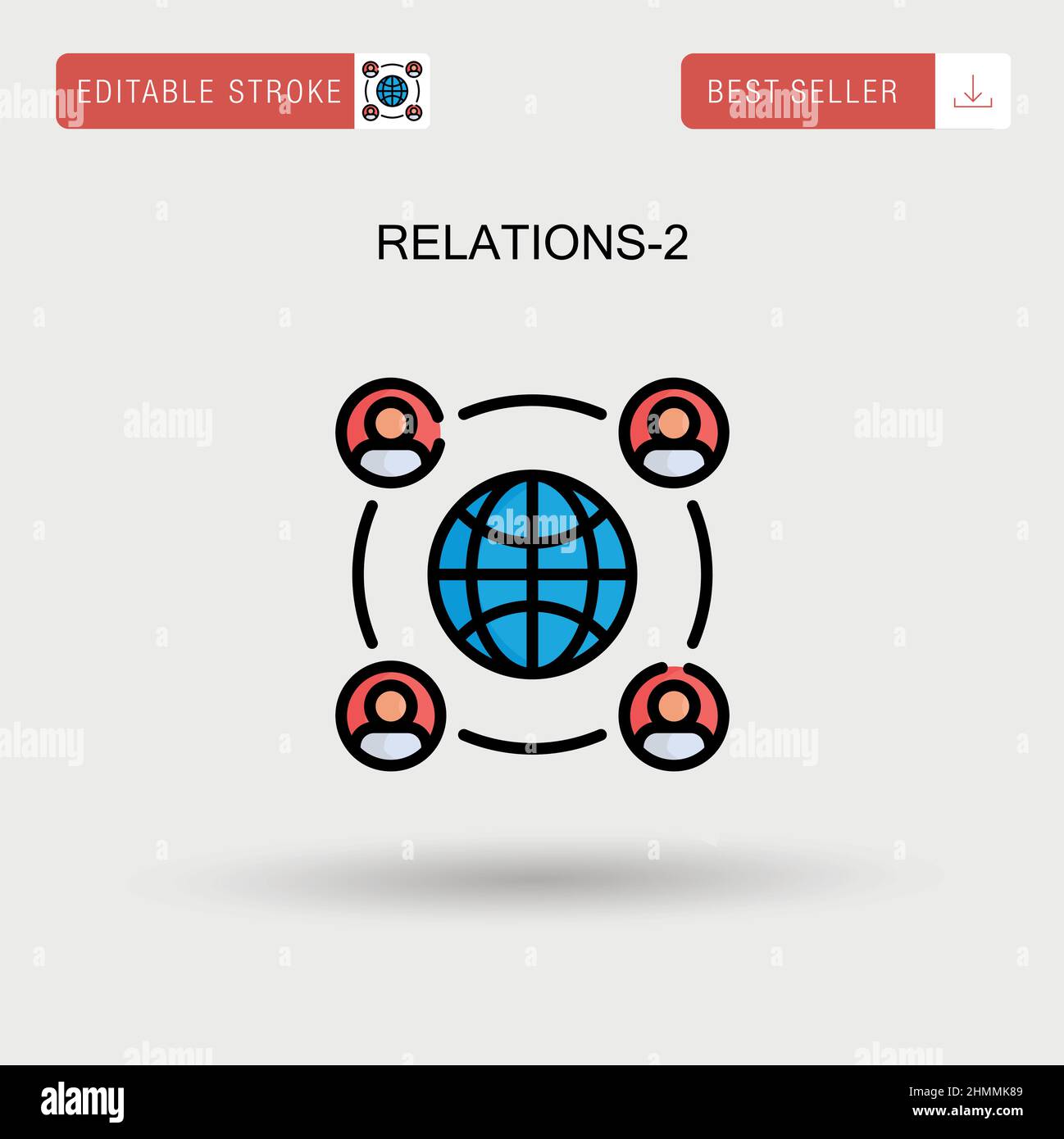 Relations-2 Simple vector icon Stock Vector Image & Art - Alamy