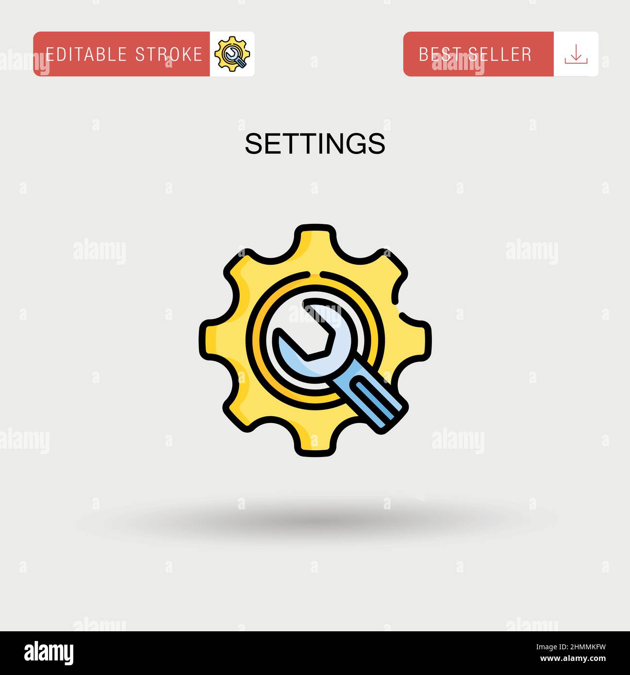 Settings Simple vector icon Stock Vector Image & Art - Alamy