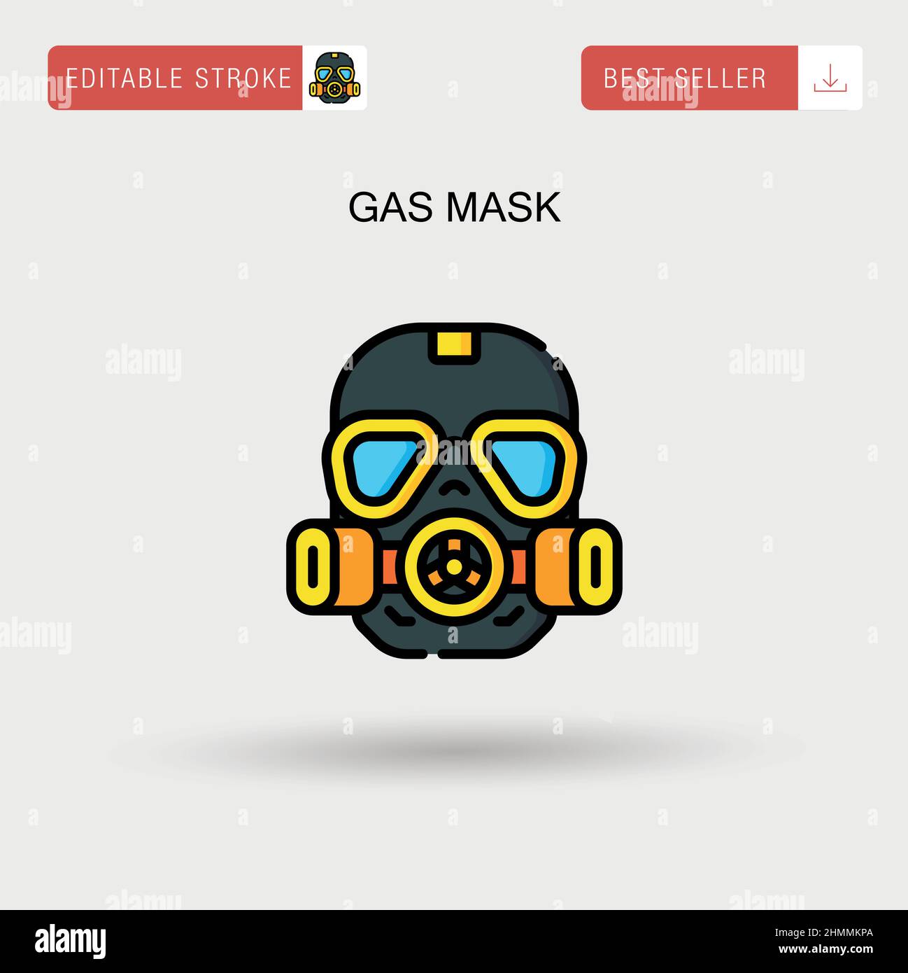 Gas mask Simple vector icon Stock Vector Image & Art - Alamy