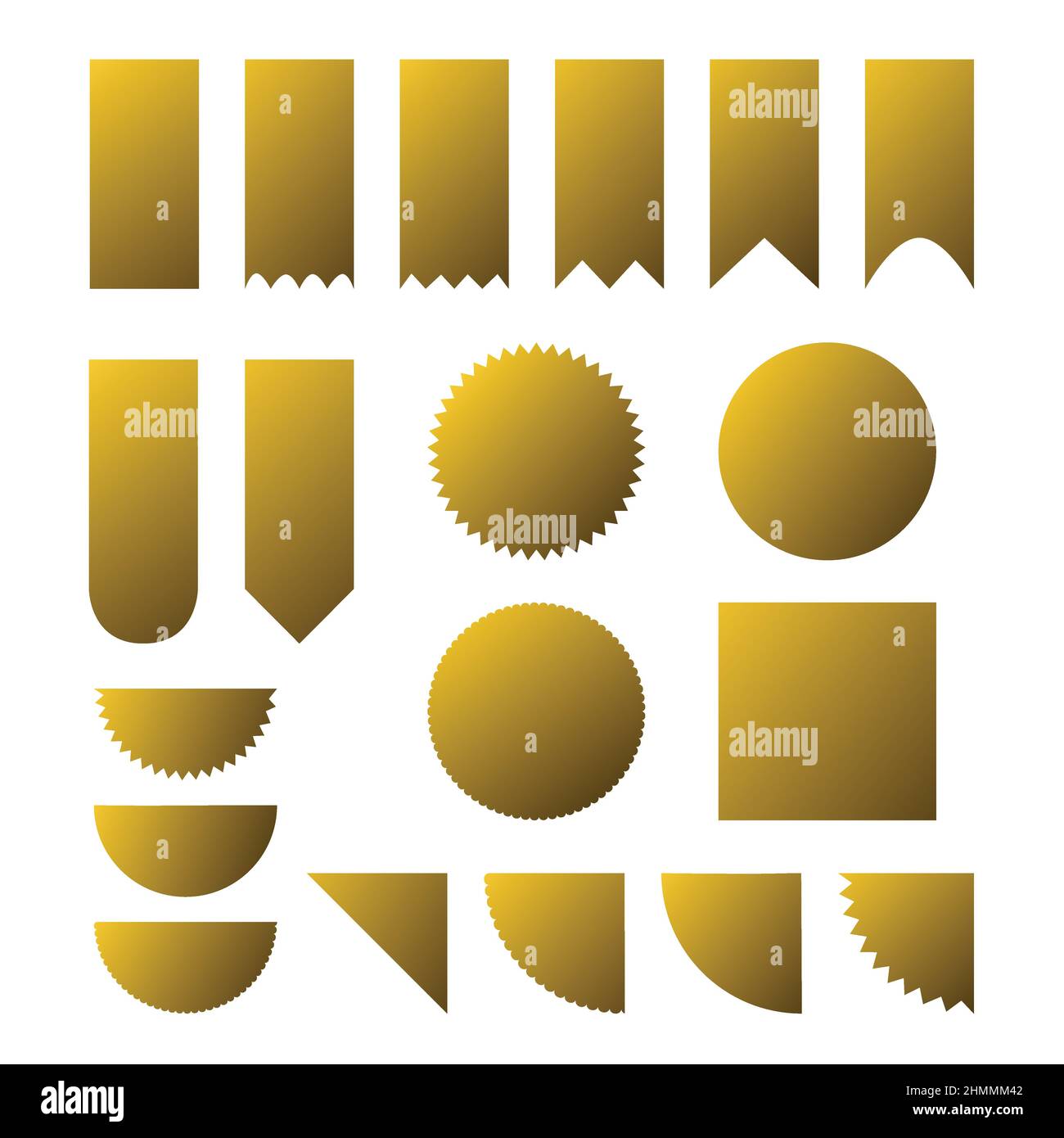 Gold Label Banner Set. Vector Illustration Stock Vector Image & Art - Alamy