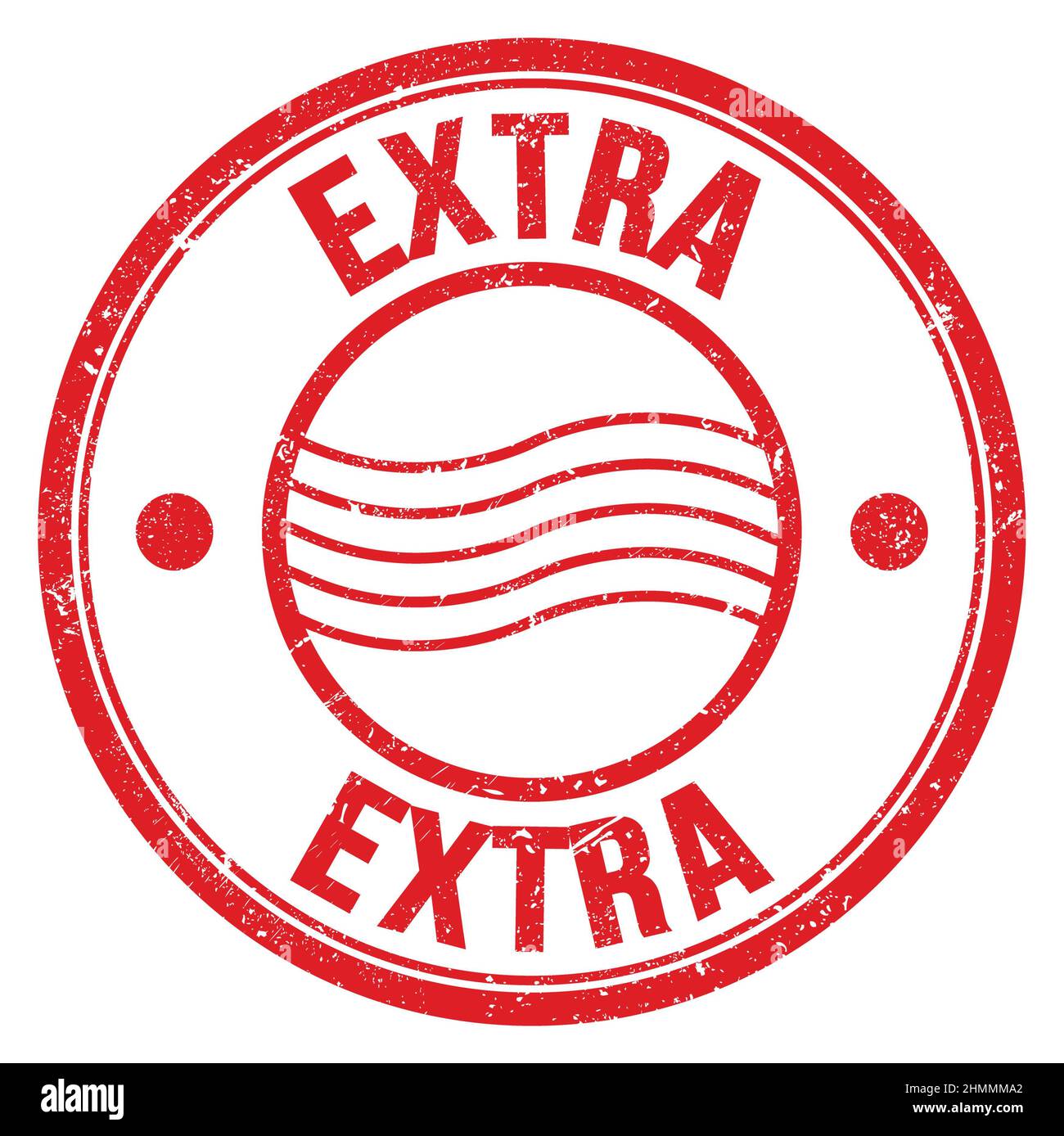 EXTRA word written on red round postal stamp sign Stock Photo - Alamy