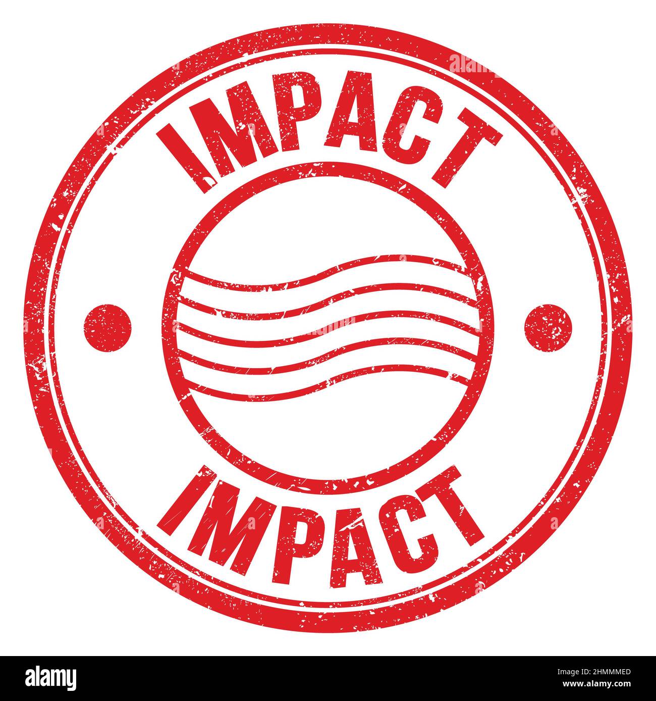 IMPACT word written on red round postal stamp sign Stock Photo - Alamy