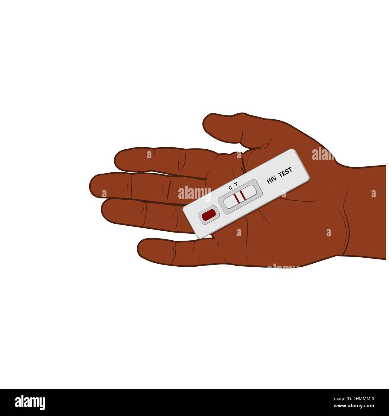 An HIV testing kit with a laboratory test tube for blood analysis ...