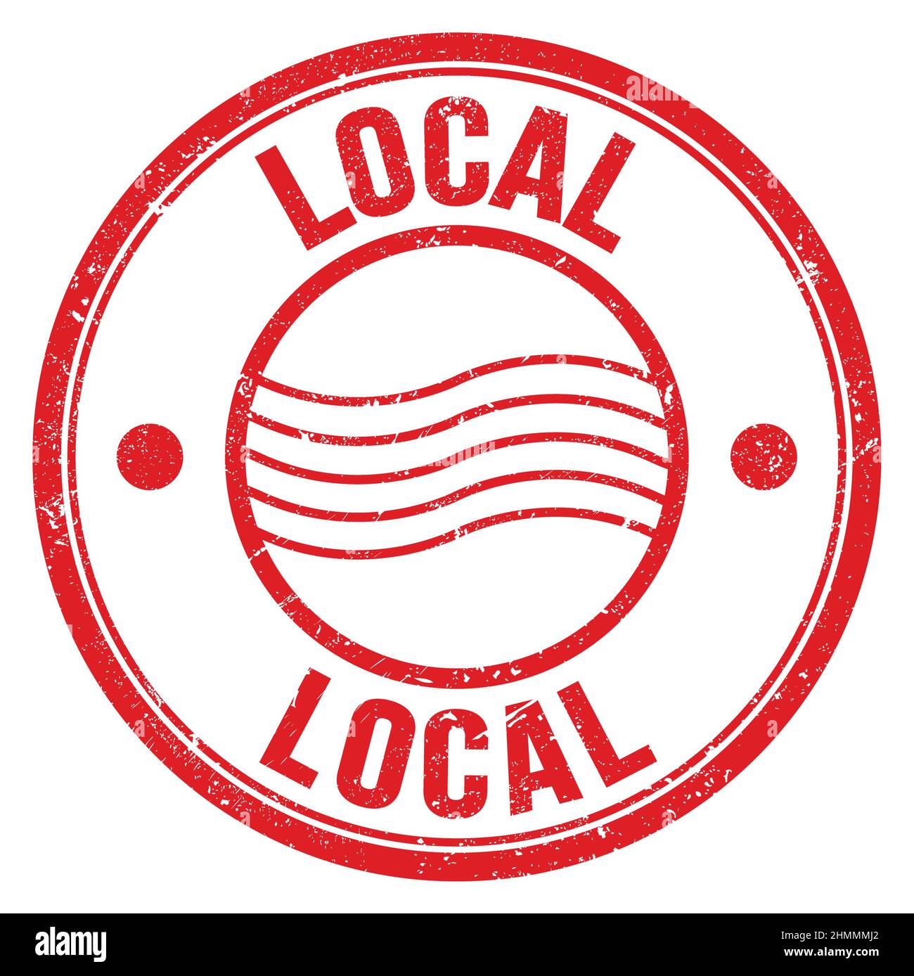 LOCAL word written on red round postal stamp sign Stock Photo - Alamy